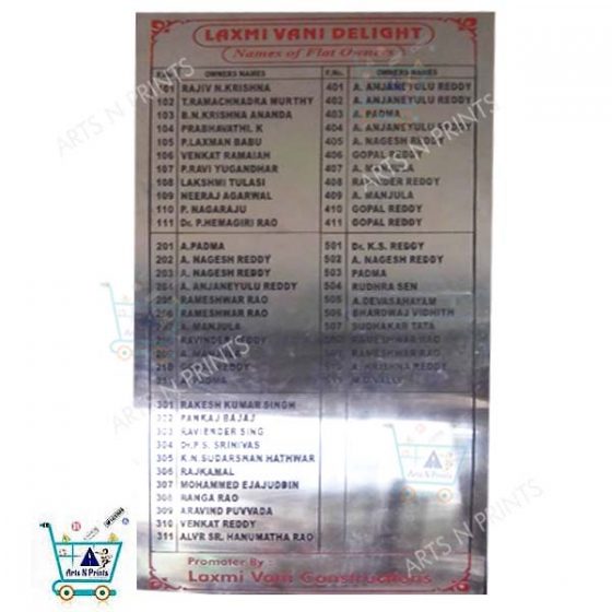 Building | Names of Flat Owner - artsnprints.com | House Name Plate ...