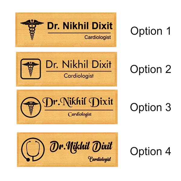 Dr. Logo Engraved Door Name Plate