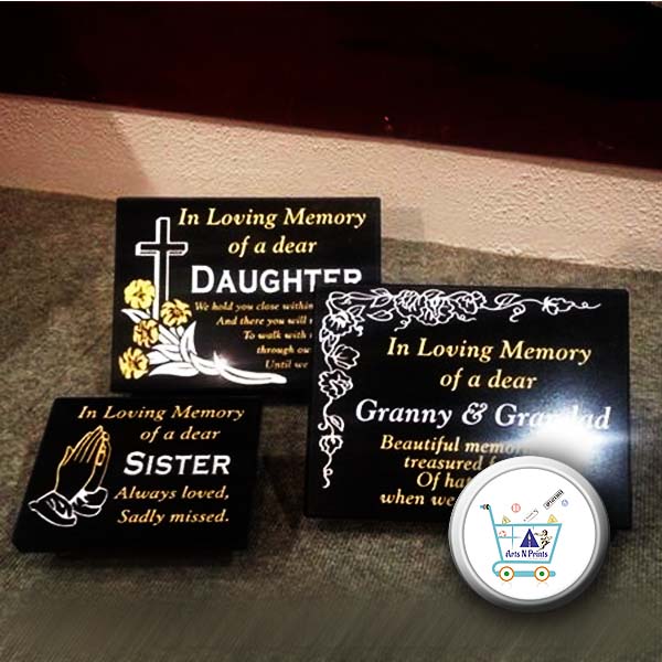 In Memory | Black Granite Engrave Name Plates – Powered by artsnprints ...